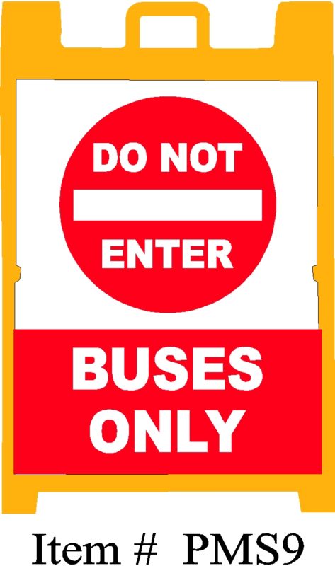 Buses Only A-Frame Portable Message Sign - Print Plus Designz